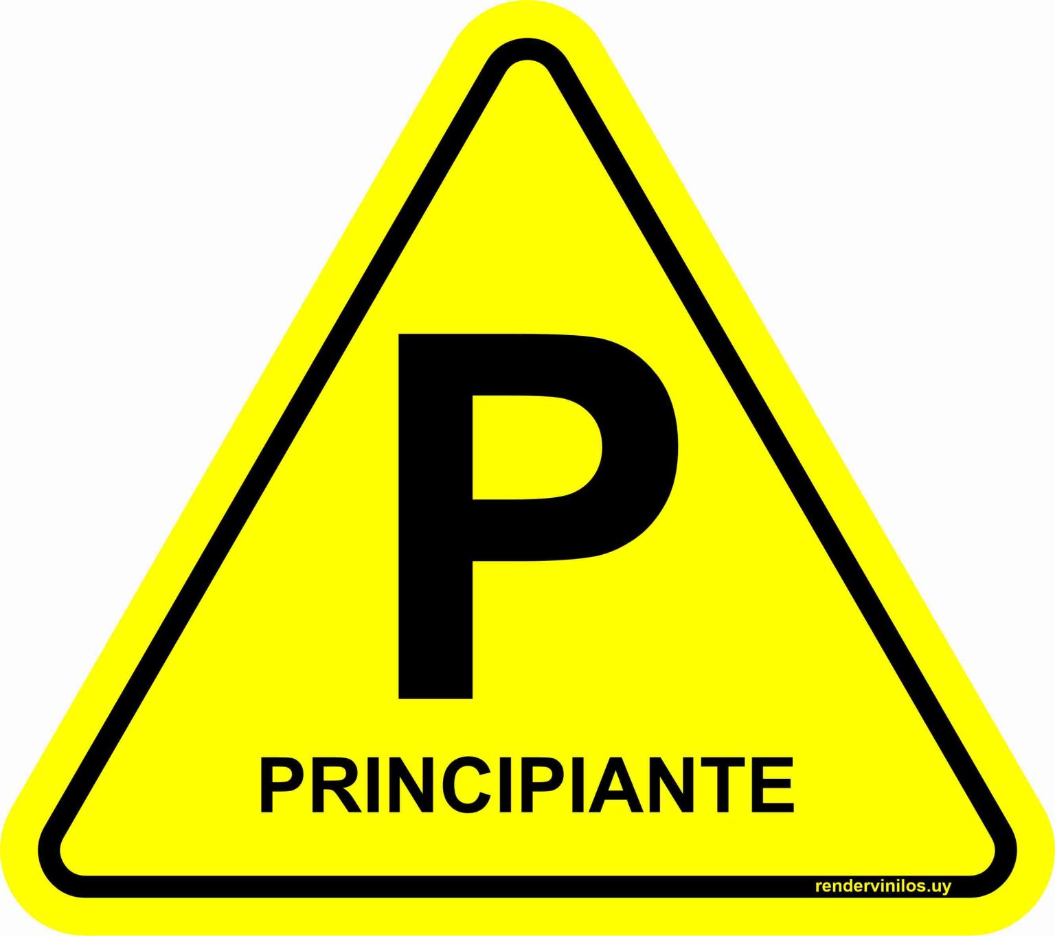 Sticker De Conductor Principiante Auto Aviso Tránsito – Render Vinilos